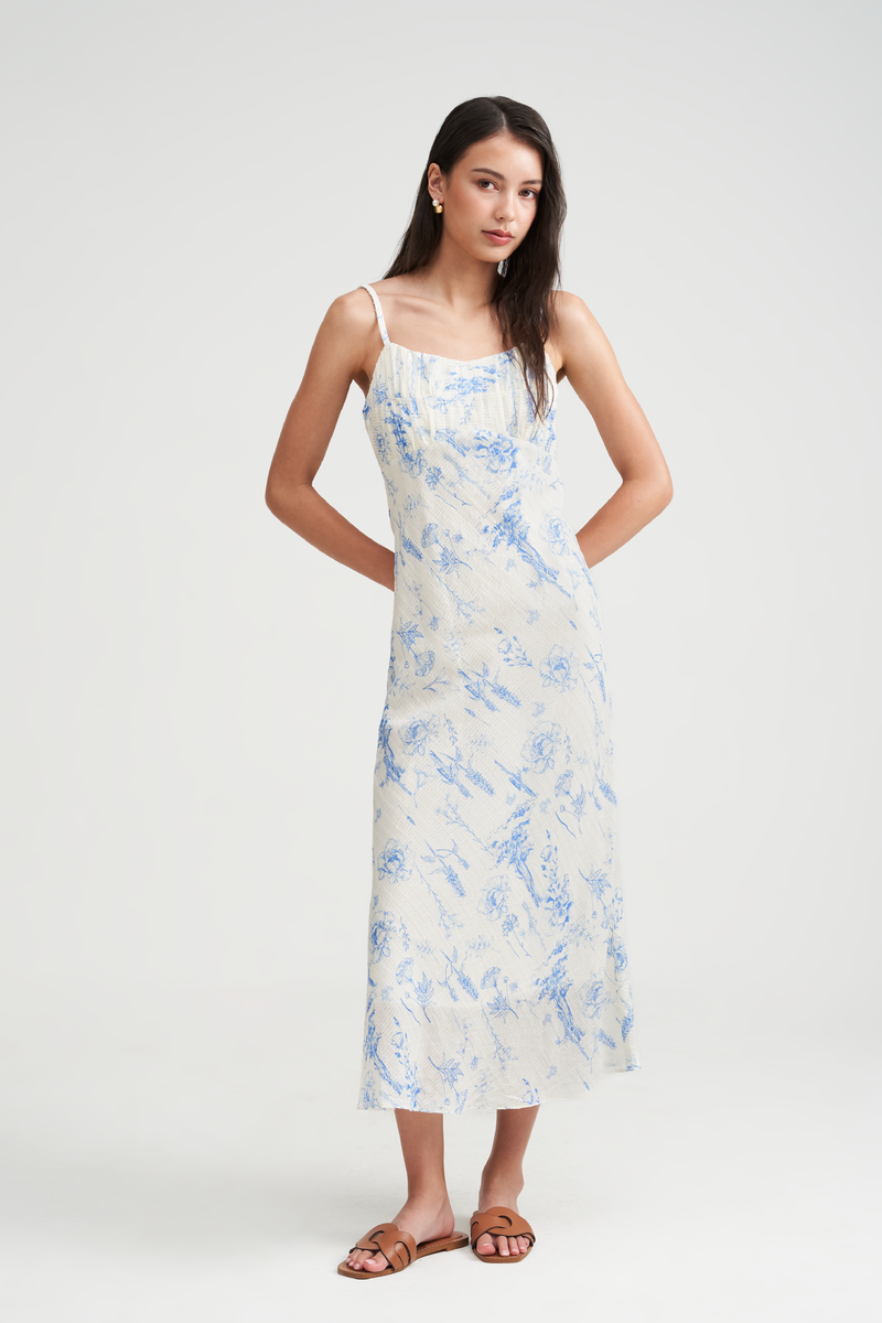 Joanelle Column Printed Midaxi Dress – Y21
