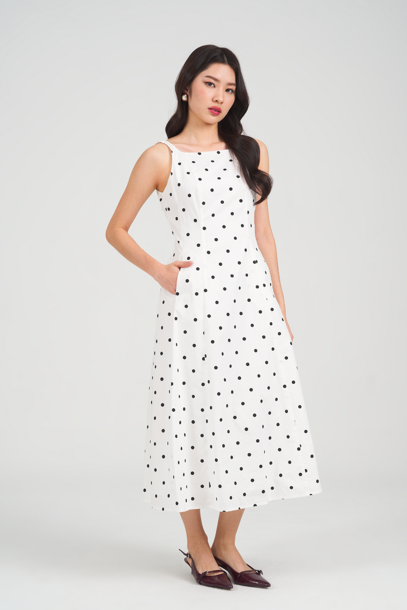 Myra Polka Dot Midaxi Dress – Y21